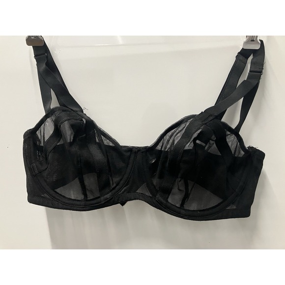 Unlined Mesh Full Coverage Plunge Bra